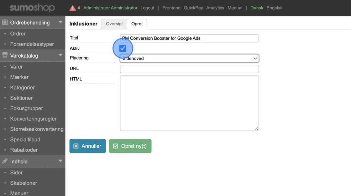 How to install Conversion Booster for Google Ads in SumoShop